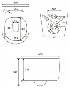 Mexen Carmen Rimless, závěsná WC mísa se sedátkem + bidet, bílá, 30880400+35884900