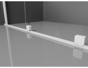 Mexen Velar, posuvné dveře do otvoru 100x200 cm, 8mm čiré sklo, bílý profil, 871-100-000-01-20