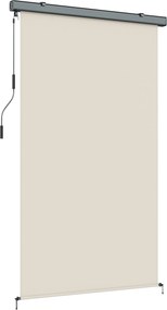 Outsunny bezšňůrová venkovní roletta, UPF50+ voděodolné stínění pro terasu, balkon nebo altánek, 250 × 160 cm, krémová