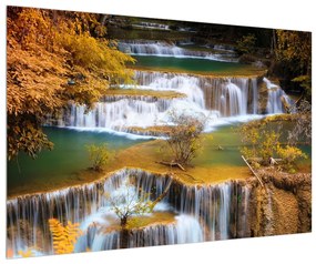 Obraz řeky s vodopády (90x60 cm)