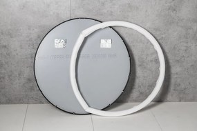 Sapho AROWANA kulaté zrcadlo v rámu o 60 cm černá mat AWB060