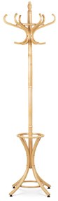 Věšák dřevěný stojanový, masiv topol a bříza, přírodní odstín, výška 185 cm - F-2059 NAT