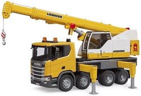 BRUDER 3571 Scania 560R jeřáb Liebherr se světelným a zvukovým modulem