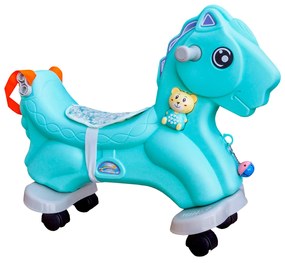 Aga4Kids Plastový houpací koník 2v1 DS3802 Modrý