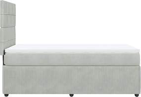 Box spring postel s matrací světle šedá 80 x 200 cm samet 3294490