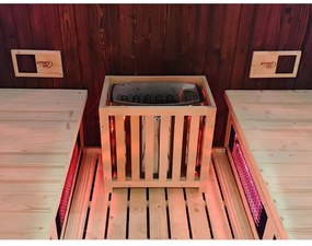 BPS-koupelny Zahradní kombinovaná sudová sauna 2v1  - Infrasauna + finská sauna 180x200, 4-6 osob