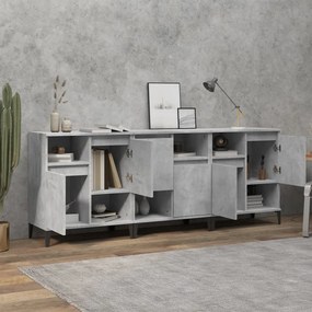 Příborníky 3 ks betonově šedé 60 x 35 x 70 cm kompozitní dřevo 3185747