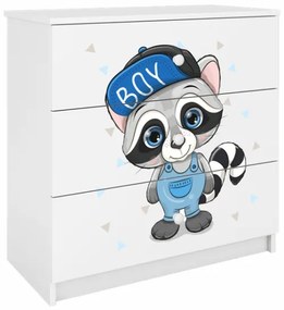 KOCOT KIDS Komoda - BABYDREAMS, matná bílá, různé motivy na výběr Motiv: panda