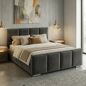 Eka Čalouněná postel Passion - Fresh 120x200 cm Barva látky - Fresh: Modrá (Fresh 11), Úložný prostor: S kovovým rámem úložného prostoru