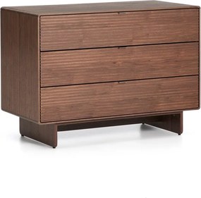 Komoda v dekoru ořechu v tmavě přírodní barvě 101x75x50 cm Norlen – Kave Home