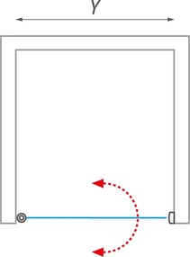 Roth Jednokřídlé sprchové dveře LYE2 se setem profilů LZ pro instalaci do niky - bez vaničky Varianta: šířka: 80 cm, orientace: Uni - (LYE2/800_LZ), Barva profilů a typ výplně: profily: brillant, výplň: transparent