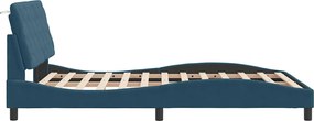 Rám postele bez matrace modrý 140 x 190 cm samet 3207921