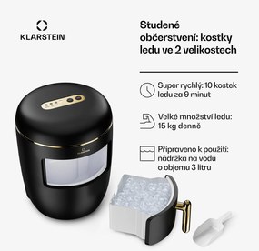 Klarstein Passau , výrobník ledu, 15 kg/24 h, 2 velikosti, Auto-Clean