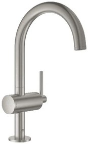 Grohe Atrio - Umyvadlová baterie s výpustí a otočným výtokem, velikost L, supersteel 32042DC3