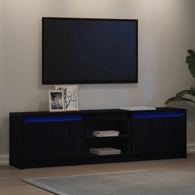 TV jednotky 2 ks Černá Kompozitní dřevo 3378506