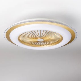 Brilagi - LED Stmívatelné svítidlo s ventilátorem RONDA LED/48W/230V zlatá + DO