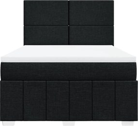 Box spring postel s matrací černá 140x200 cm textil 3291686