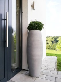 Květináč MAGNUM, sklolaminát, výška 100 cm, beton design, šedý