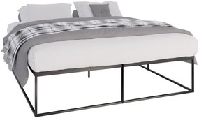 Kovová postel Scala - 200x180, v46 cm - Černá
