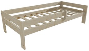 Vomaks Dětská postel DP 018 se zábranou Rozměr: 80 x 160 cm, Barva: surové dřevo
