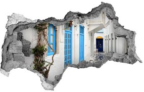 Wallmuralia Fototapeta díra na zeď 3D Řecké uličky 95x73 cm