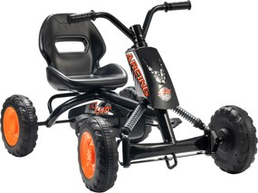 AIYAPLAY šlapací Go-Kart s PP koly, ocelový rám, nosnost 30 kg, pro děti 2-5 let, černý