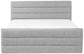 Světle šedá čalouněná postel 180x200 VALBONNE Beliani
