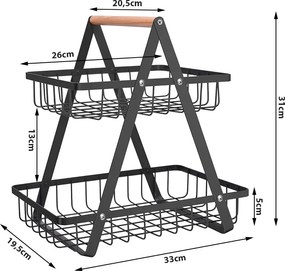 Verk Group Kuchyňský regál v podkroví kuchyňský organizér s košem