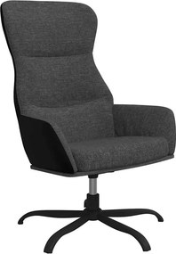 Relaxační křeslo tmavě šedé textil 341092