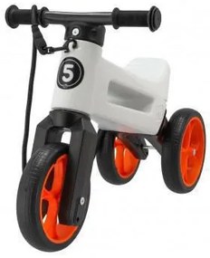 Teddies Odrážedlo Funny Wheels Rider SuperSport 2v1+popruh Bílé/oranžové