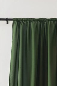Závěs OXFORD LIGHT 140x270 cm, tmavě zelený Zavěšení: Řasící páska