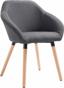 Jídelní židle 4 ks tmavě šedé textil 278408
