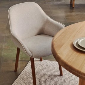 OnaDnes -20% Béžová čalouněná jídelní židle Kave Home Aleli