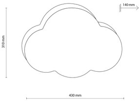 Brilagi - Dětské stropní svítidlo NIMBUS MINI 2xE27/15W/230V 31x43 cm modrá