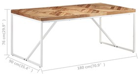 Jídelní stůl 180 x 90 x 76 cm masivní akácie a mangovník - Default Title