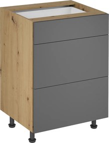 Kuchyně LANGEN šp | push open | 300 cm | SOKL v CENĚ | artisan/šedá