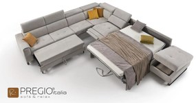 Pregio Italia sofa&relax Rozkládací sedačky na každodenní spaní Silver Provedení: 2 místná rozkládací + lehátko maxi s úložným prostorem, Vzorník látek: tekno fibra 02 linen