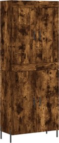 Skříň highboard kouřový dub 69,5 x 34 x 180 cm kompozitní dřevo 3199566