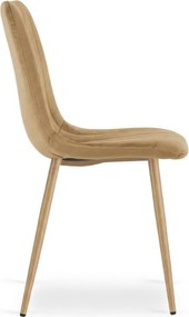Béžová sametová židle LAVA CAMEL BEIGE