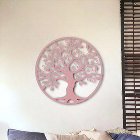 Strom života 6 - kovový obraz na zeď Velikost: 100cm, Barva: Pink