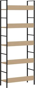 5patrová knihovna dub 60 x 27,6 x 158,5 cm kompozitní dřevo 288227