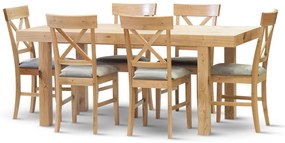 Stima Jídelní set WOODY + OAK látka Rozměr stolu: 140 x 80 cm (+40 cm)