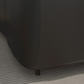 Ochranný kryt na zahradní nábytek Vodotěsný kryt ve tvaru L na rohovou pohovku, anti-UV 250 x 250 x 79 cm Černá barva