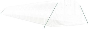 Skleník s ocelovým rámem bílý 66 m² 22 x 3 x 2 m 3188059