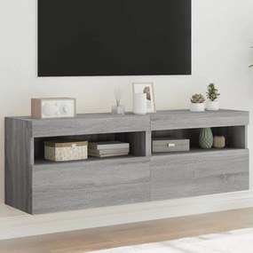 vidaXL Nástěnné TV skříňky s LED 2 ks 60 x 30 x 40 cm [837184] Barva: šedá sonoma