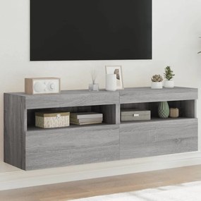 vidaXL Nástěnné TV skříňky s LED 2 ks 60 x 30 x 40 cm [837184] Barva: dub sonoma