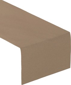 Stolní běhoun barva hnědá látka pletený vzor, zatemňovací