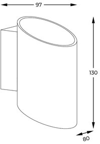 Zuma Line Nástěnné svítidlo Slice WL, 40W Barva: Černo-zlatá