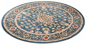 Kulatý vintage koberec v modré barvě Šířka: 100 cm