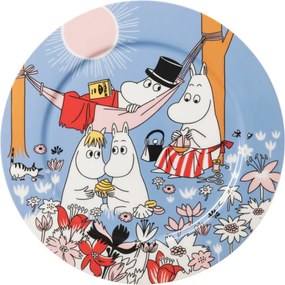 Servírovací talíř Moom Family time 30cm, modrý